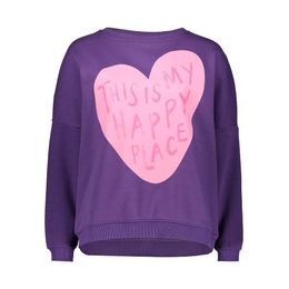 miss goodlife Sweatshirt "This is my happy place" in Lila - 73% | Gr&ouml;&szlig;e M | Damen-sweatshirts-jacken