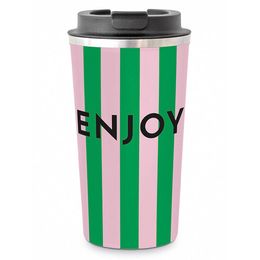 PPD Thermobecher "Formart Enjoy" in Gr&uuml;n/ Rosa - 450 ml - 14% | Damen-outdoor-ausruestung