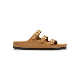 Birkenstock Leder-Pantoletten "Florida" in Hellbraun - 12% | Gr&ouml;&szlig;e 38 | Damen-pantoletten