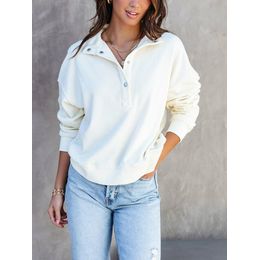 Milan Kiss Sweatshirt in Creme - 62% | Gr&ouml;&szlig;e M | Damen-sweatshirts-jacken