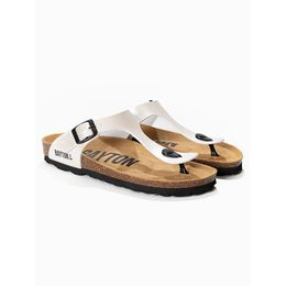 BAYTON Zehentrenner "Mercure" in Silber - 55% | Gr&ouml;&szlig;e 40 | Damen-sandalen