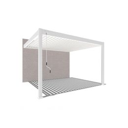 PergoLine Superior Wand Pergola 3,6 m x 4 m wei&szlig;