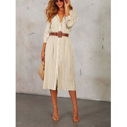 LA Angels Kleid in Beige/ Wei&szlig; - 62% | Gr&ouml;&szlig;e S | Damen-kleider