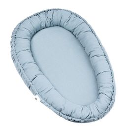 Julius Z&ouml;llner Julius Z&ouml;llner Kuschelnest Musselin, Pastellblau, 55 cm, Schlafen, Babybett-Ausstattung, Babynestchen, Kuschelnest f&uuml;r Babys