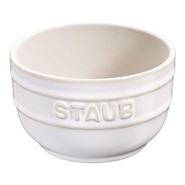 Staub Ceramique F&ouml;rmchenset 9 cm / 2-tlg, rund, Elfenbein-Wei&szlig;, Keramik