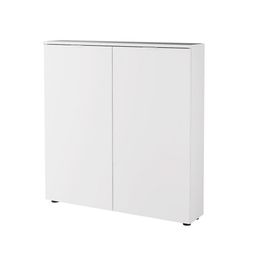 Livetastic Schuhschrank, Wei&szlig;, Holzwerkstoff, 4 F&auml;cher, 100x103x22 cm, stehend, Garderobe, Schuhaufbewahrung, Schuhschr&auml;nke