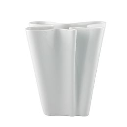 Rosenthal Vase Flux, Wei&szlig;, Keramik, 23x23x11.5 cm, zum Stellen, auch f&uuml;r frische Blumen geeignet, Dekoration, Vasen, Keramikvasen