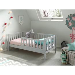 Vipack Kinder-/Juniorbett, Grau, Holz, Kiefer, 70x140 cm, Kinder- & Jugendzimmer, Kinderm&ouml;bel, Kinderbetten