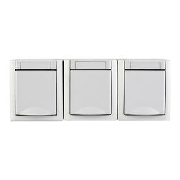 Panasonic Steckdose 3-fach waager. FR-AP wei&szlig; 90591599-DE)