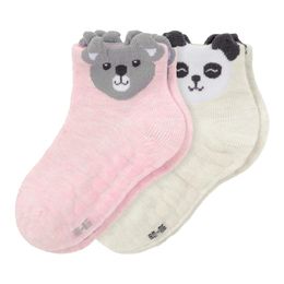 Topomini 2 Paar Baby Stoppersocken mit Tier-Motiven