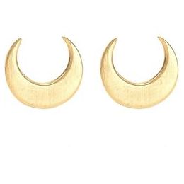 Paar Ohrstecker Elli "Mond Halbmond Matt 925 Silber", gold, Ohrringe, Damen, onesize, ohne Stein, Silber 925 (Sterlingsilber)