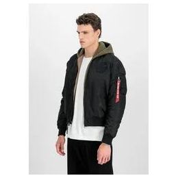 Bomberjacke Alpha Industries "MA-1 VF Vintage Fit NASA", Herren, Gr. L, schwarz (all schwarz), Obermaterial: 100% Nylon; Futter: 100% Nylon; F&uuml;llung: 100% Polyester, Jacken Bomberjacke