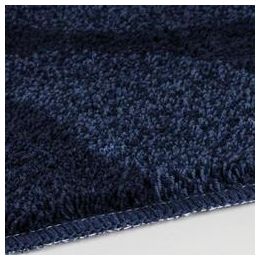 Badematte Kleine Wolke "&raquo;Onda&laquo;", navy, H:15mm, Polyacryl, Badematten, Badematte, Badteppich, modernes Ton in Ton Wellendesign, flauschig