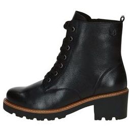 Schn&uuml;rstiefelette Caprice "Caprice Stiefelette Leder", Damen, Gr. 38, schwarz, Leder, Schuhe Schn&uuml;rstiefelette