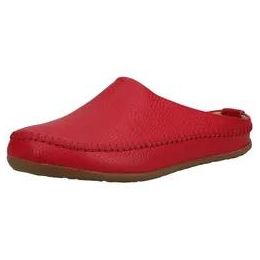Hausschuh Haflinger "Haflinger Hausschuhe Leder", Herren, Gr. 36, rot, Leder, Schuhe Hausschuh