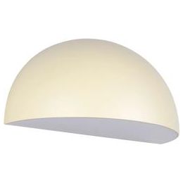 Trio LEUCHTEN Au&szlig;en-Wandleuchte "MAAS, Hauswand Leuchte Downlight kugelf&ouml;rmig Metall Aluminium IP44", sand, 1, H: 14cm, 1 Stk., Leuchten, exkl 1x E27 max 10W, Breite 27cm H&ouml;he 14cm, Leuchtmittel wechselbar