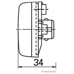 HERTH+BUSS ELPARTS Seitenmarkierungsleuchte 82710221 f&uuml;r VOLVO