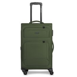 Trolley SMARTBOX "Edition 04 4 Rollen Trolley 67 cm mit Dehnfalte", Gr. 67 l, oliv, Polyester, Koffer