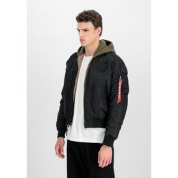Bomberjacke Alpha Industries "MA-1 VF Vintage Fit NASA", Herren, Gr. L, schwarz (all schwarz), Obermaterial: 100% Nylon; Futter: 100% Nylon; F&uuml;llung: 100% Polyester, Jacken Bomberjacke
