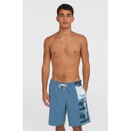 O`Neill Badehose O'NEILL "O'NEILL RETRO 19 SWIMSHORTS", Gr. XL, N-Gr, blau (blau melted), Obermaterial: 100% Polyester, Badehosen Badehose