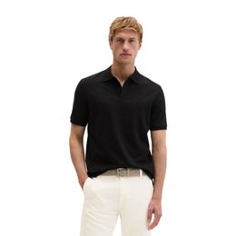 Marc O'Polo Poloshirt MARC O'POLO, Damen, Gr. L, schwarz, Piqu&eacute;, Obermaterial: 50% Baumwolle, 48% Viskose, 2% Elasthan, slim fit normal, Rippb&uuml;ndchen, Shirts, Piqu&eacute; slim aus mittelschwerem Bio-Baumwoll-Viskose-Mix