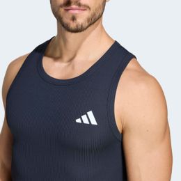 Tanktop adidas Performance "PRIMELIFT ESSENTIALS WORKOUT RIB TANK", Herren, Gr. L, schwarz, Obermaterial: 86% Polyester, 14% Elasthan, Rundhals, Tops Tanktop