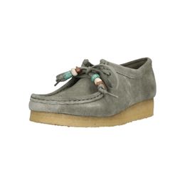 Mokassin Clarks "Wallabee", Damen, Gr. 37,5, grau, Schuhe Mokassin, aus hochwertigem Material