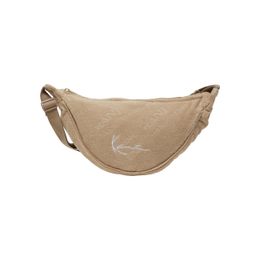 Umh&auml;ngetasche Karl Kani "Karl Kani Unisex KA242-021-1 Signature Frottee Shoulder Bag", Damen, Gr. onesize, sand, Baumwolle, Taschen Umh&auml;ngetasche