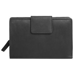 Geldb&ouml;rse Bodenschatz, Damen, schwarz, Leder, gl&auml;nzend, Kleinlederwaren, echt Leder
