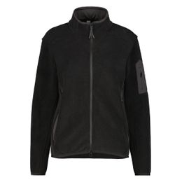 alife and kickin Fleecejacke ALIFE & KICKIN "Damen SagaAK F Fleecejacke, Jacke", Damen, Gr. L, schwarz, 100% Polyester, Jacken Fleecejacke, mit Rei&sect;verschlusstasche am &euro;rmel und Stehkragen
