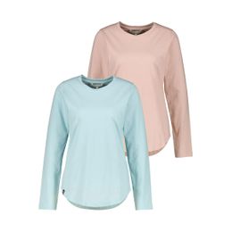 alife and kickin Langarmshirt ALIFE & KICKIN "Damen LeabellaAK A Langarmshirt, Shirt", Damen, Gr. L, ice, blossom, 100% Baumwolle (Bio), Shirts Langarmshirt, leichtes Jersey-Oberteil aus Bio-Baumwolle mit Rundhals