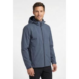 Outdoorjacke Killtec "KOS 190 MN JCKT", Herren, Gr. M, stahlblau, Obermaterial: 100% Polyester. Futter: 100% Polyester, Jacken Outdoorjacke, abnehmbarer Kapuze, atmungsaktiv, wasserdicht, &Uuml;bergangsjacke
