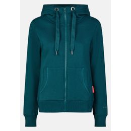 Sweatjacke SALZHAUT "Sweatjacke S&Ouml;&Ouml;TE", Damen, Gr. S, blau (dragonfly), Obermaterial: 55% Baumwolle CO. 45% Polyester PES., Sweatjacken Sweatjacke