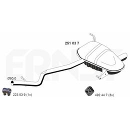 Ernst Endschalld&auml;mpfer 251037 f&uuml;r BMW