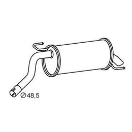 VEGAZ Endschalld&auml;mpfer fts481 f&uuml;r Fiat