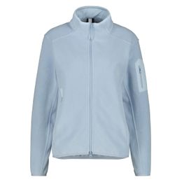 alife and kickin Fleecejacke ALIFE & KICKIN "Damen SagaAK F Fleecejacke, Jacke", Damen, Gr. L, lunar blau, 100% Polyester, Jacken Fleecejacke, mit Rei&sect;verschlusstasche am &euro;rmel und Stehkragen