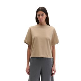 Marc O'Polo T-Shirt MARC O'POLO "aus regenerativer Bio-Baumwolle", Damen, Gr. L, sandpaper, Obermaterial: 100% Baumwolle, unifarben, loose fit, Shirts T-Shirt