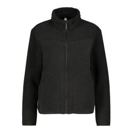 alife and kickin Fellimitatjacke ALIFE & KICKIN "Damen LysannAK T &Uuml;bergangsjacke, Jacke", Damen, Gr. L, schwarz, 100% Polyester, Jacken, mit Stehkragen aus Teddyfleece und weichem Materialmix