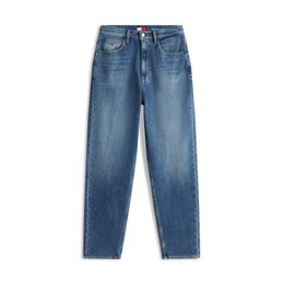Mom-Jeans Tommy Jeans "MOM JEAN UH TPR", Damen, Gr. 33, L&auml;nge 30, denim medium, Denim/Jeans, Obermaterial: 99% Baumwolle, 1% Elasthan, unifarben, lang, Jeans, Tapered Mom Jeans mit ultrahohem Bund