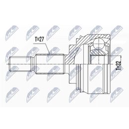 NTY Gelenksatz, Antriebswelle npzre064 Vorderachse links f&uuml;r RENAULT