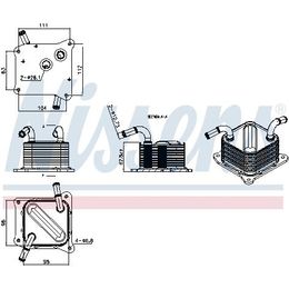 NISSENS &Ouml;lk&uuml;hler, Automatikgetriebe 91613 f&uuml;r MITSUBISHI