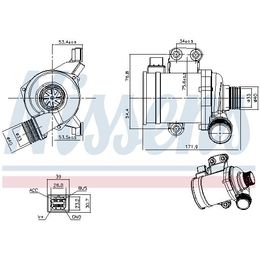 NISSENS Wasserpumpe 832142 f&uuml;r BMW