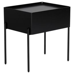 Livetastic Nachtschrank, Schwarz, Metall, Holzwerkstoff, 1 Schublade(n) Schubladen, 50x55x40 cm, Schlafzimmer, Nachttische