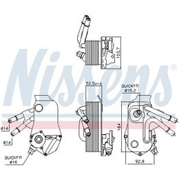 NISSENS &Ouml;lk&uuml;hler, Automatikgetriebe 91224 f&uuml;r BMW