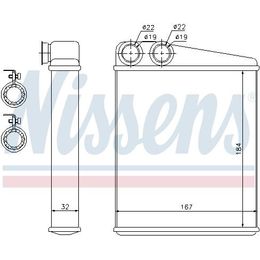 NISSENS W&auml;rmetauscher, Innenraumheizung 72047 f&uuml;r Mercedes