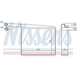 NISSENS W&auml;rmetauscher, Innenraumheizung 72043 f&uuml;r MERCEDES-BENZ