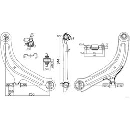 Herth+Buss JAKOPARTS Lenker, Radaufh&auml;ngung j4911062 unten f&uuml;r RENAULT NISSAN