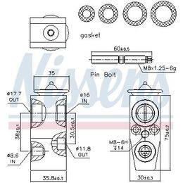 NISSENS Expansionsventil, Klimaanlage 999285 f&uuml;r Opel Vaughall CHEVROLET