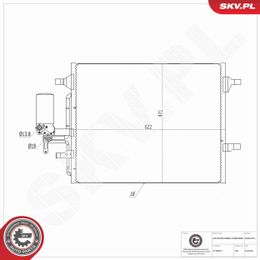 ESEN SKV Kondensator, Klimaanlage 86skv078 f&uuml;r VOLVO