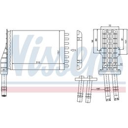 NISSENS W&auml;rmetauscher, Innenraumheizung 73258 f&uuml;r RENAULT